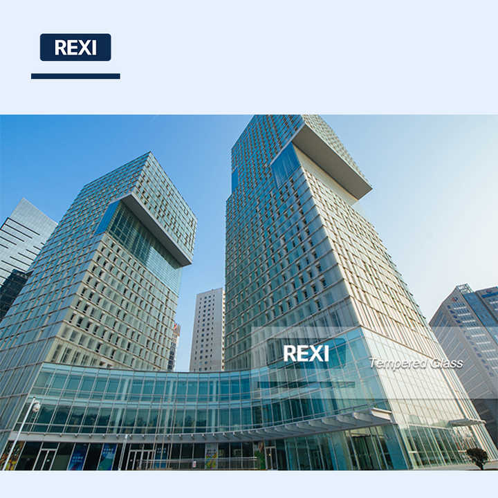 Solid Structure 3mm-19mm Tempered Flat/Curved Glass for Architectural ...