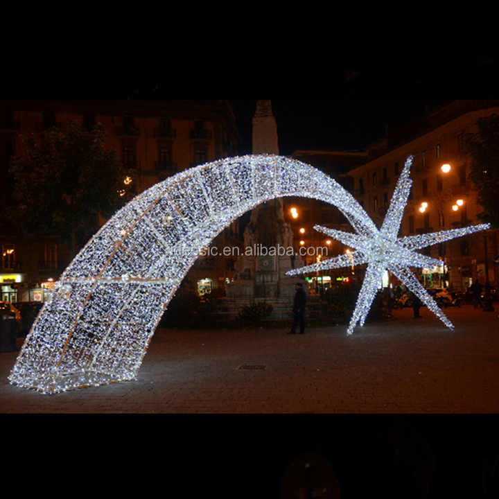 Outdoor Lighted Shooting Star - Creative Festival Archway