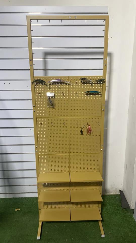 Double Side Hole Board Display Rack Metal Floor Stand Display Rack with ...
