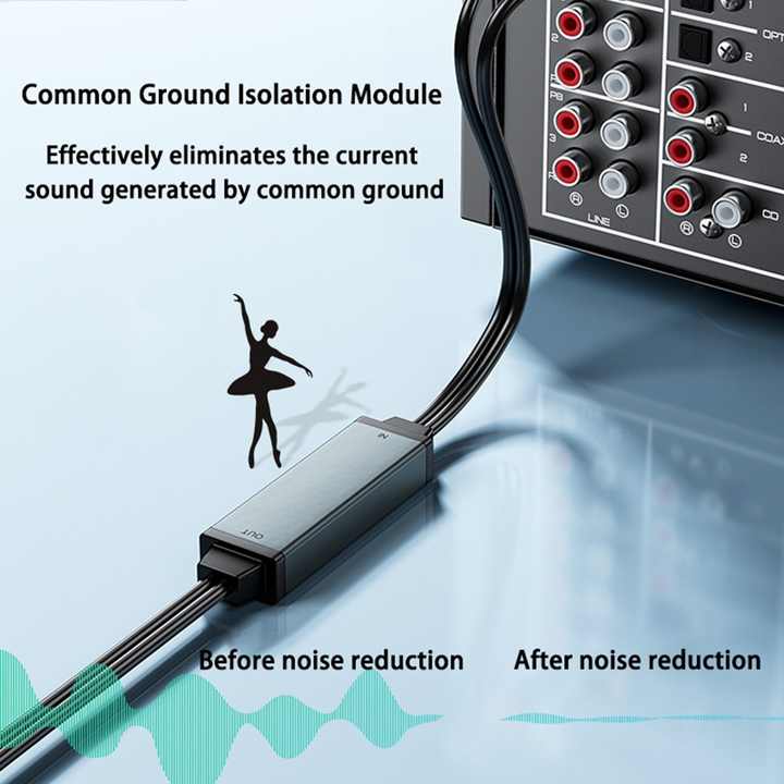 2RCA Audio Isolator - Reduce Common Ground Noise Interference