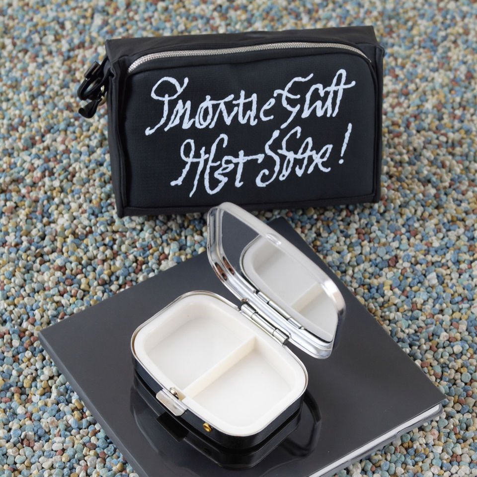 Compact Mini Rectangle Metal Pill Box with Cutter Promotionalcompact ...