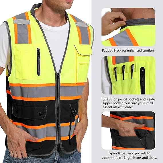 HCSP Customize Factory Direct Supply logo Print Safety Reflective Vest ...