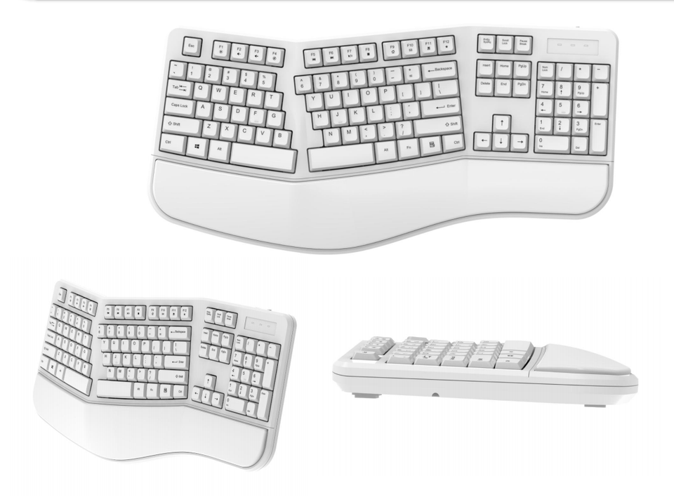 Hot Sale Ergonomic Wireless Split Keyboard with Palm Rest,Full Size ...