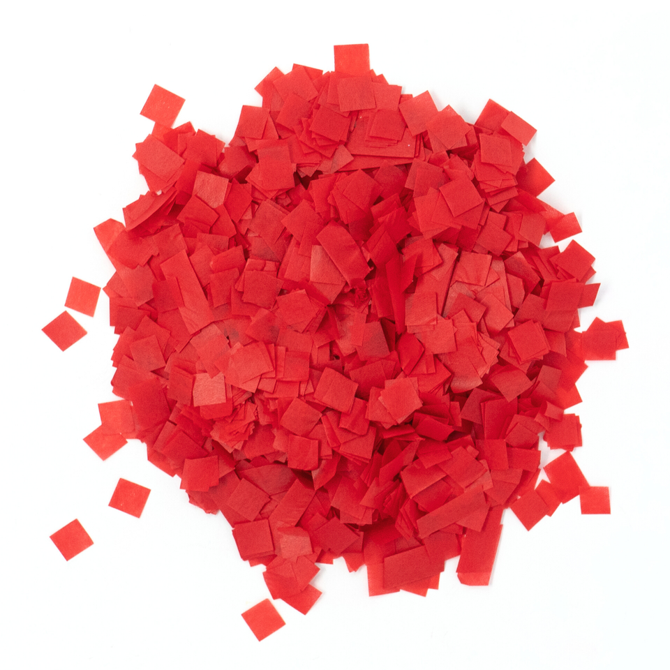 6mm Flameproof RED Confetti 1kg - Perfect for Celebrations