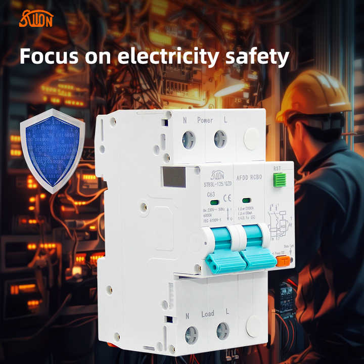 AFDD Arc Fault Protector Device AC220V RCBO RCCB MCB Circuit Breaker Interrupted Overload Earth ...
