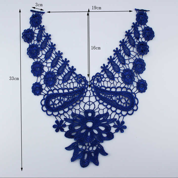 China Supply High Quality Collar Patterns Polyester Flower White Neck ...