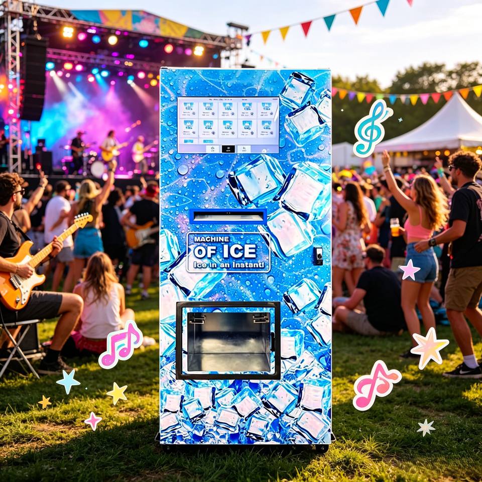 Outdoor Waterproof Ice Vending Machine with Large Capacity for Beach ...