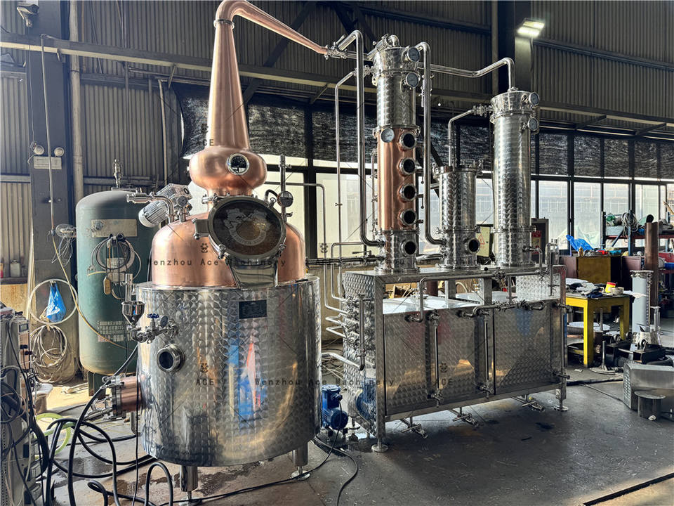 Ace 300L Copper Column Still Professional Gin Rum Whisky Distillation ...