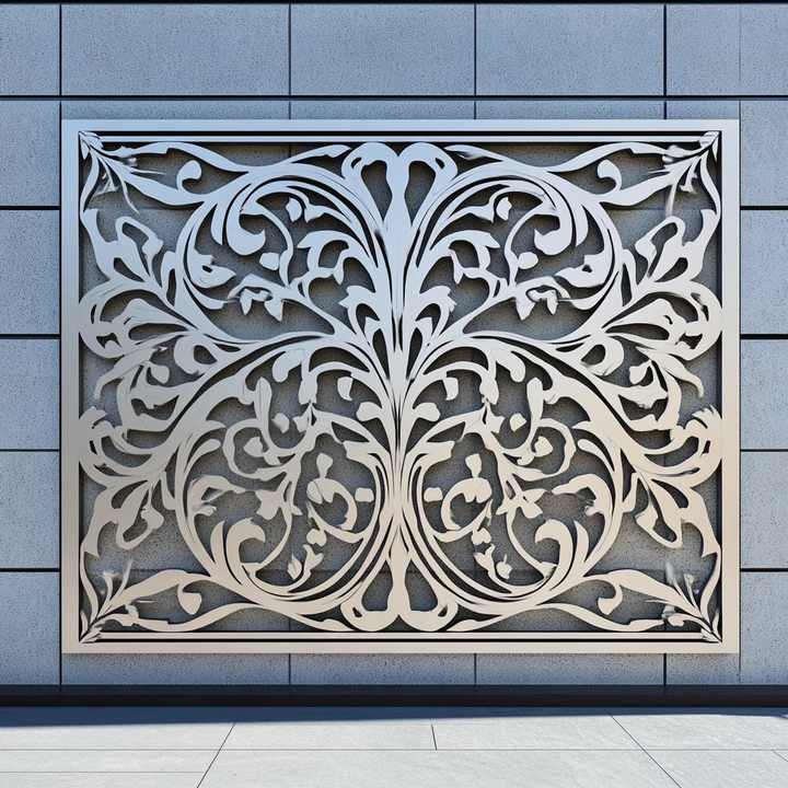 Modern Cladding Ceiling 2.5mm Laser Profiled Engraving Plate Aluminum ...