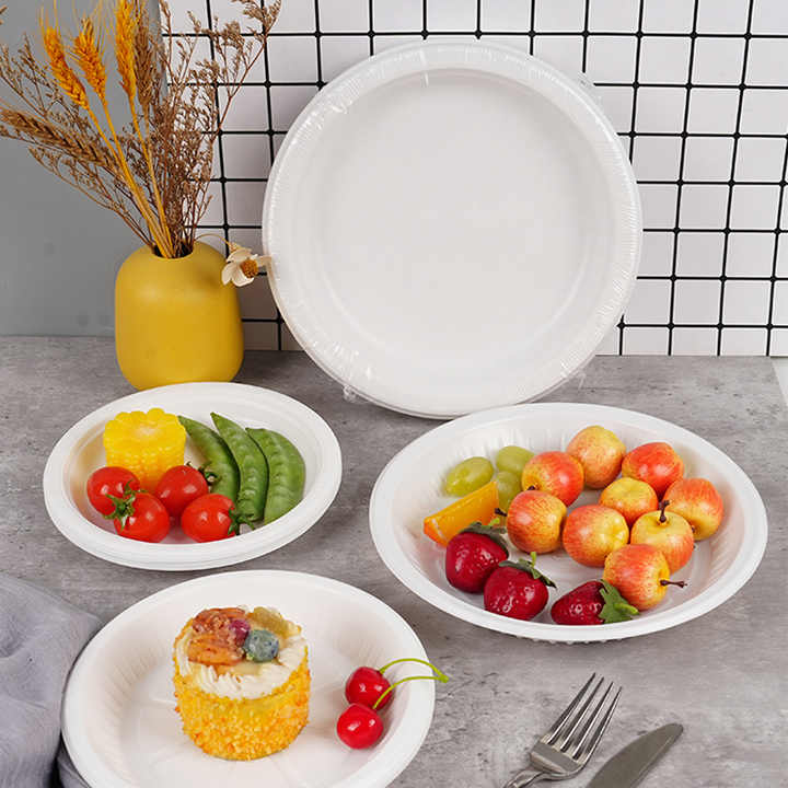 125 Pack Heavy Duty 7 Inch 9 Inch 10 Inch White Disposable Plastic PP ...