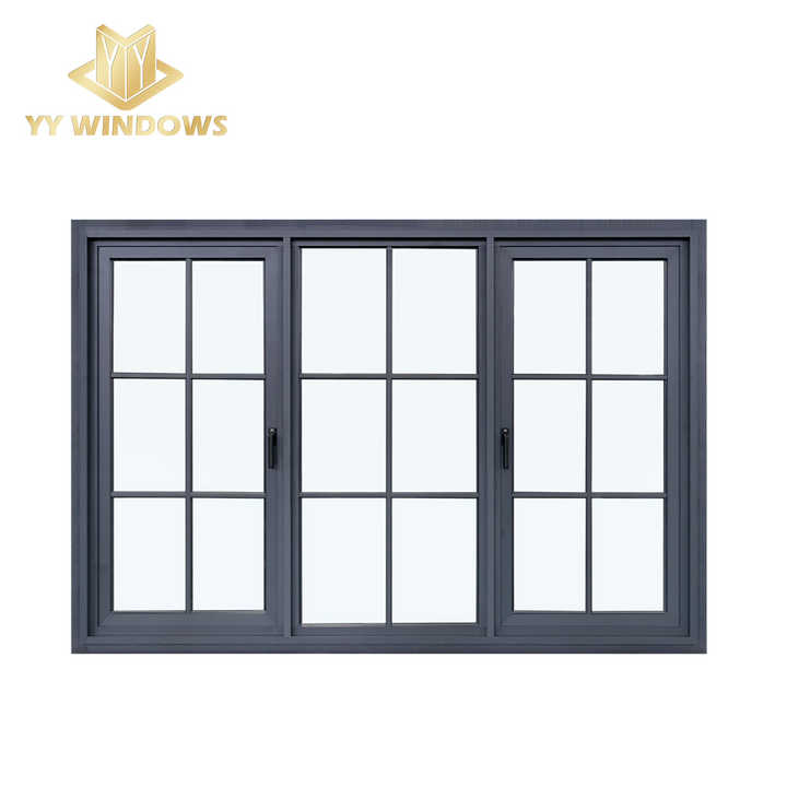 NFRC Double Glazing Aluminum Casement Window with Grill & OEM