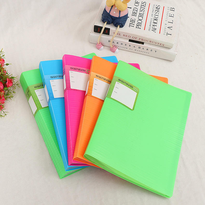 10-Page A4 Candy Color Transparent Folder Data Book with Multi-Layer ...
