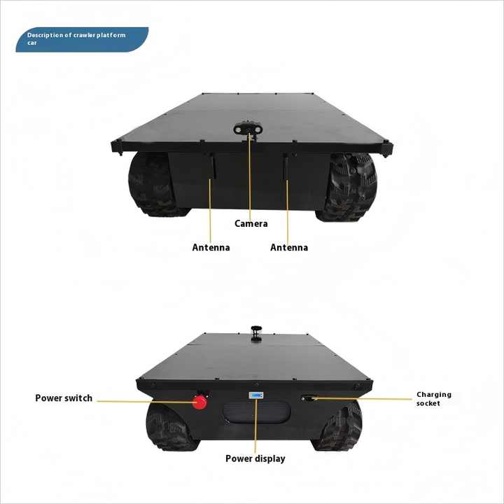 Robot Crawler Platform Transport Vehicle Rubber Crawler Tank Tracked ...