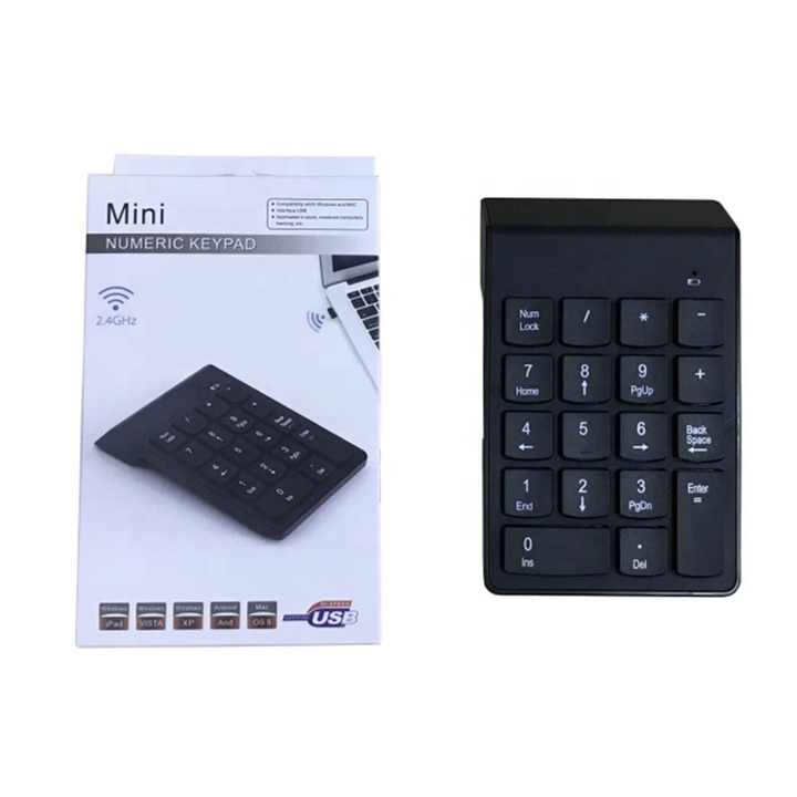 Portable Small-Size 2.4GHz Wireless Numeric Keypad Numpad 18 Keys ...