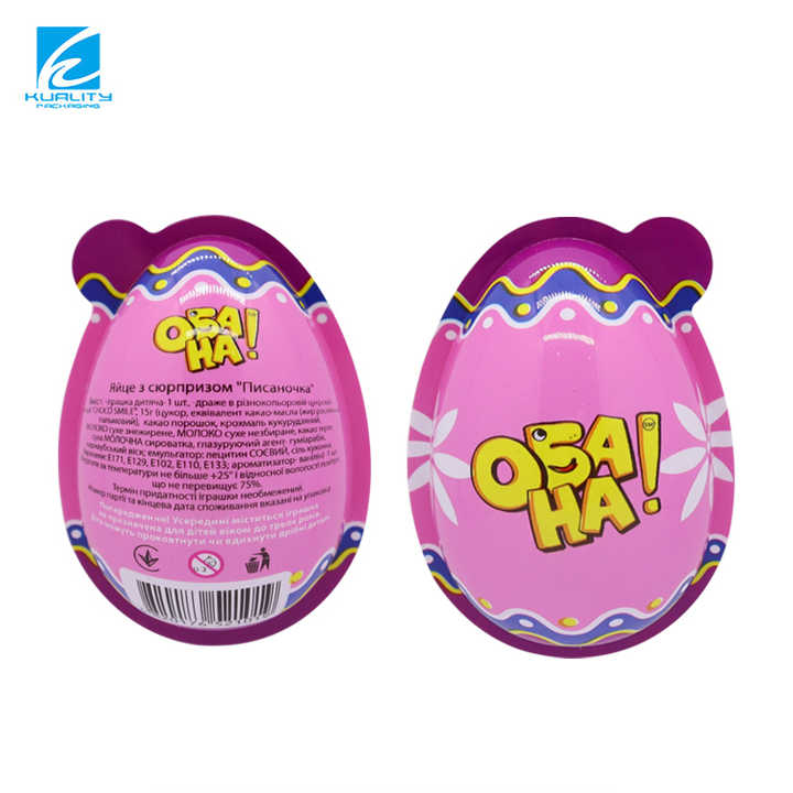 Custom Food Cartoon Kinder Joy Pack Surprise - PVC Egg Blister for ...