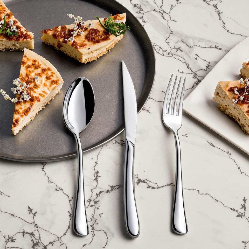 Stainless Steel Modern Luxury Wedding Cutlery Set for Desserts Cakes ...