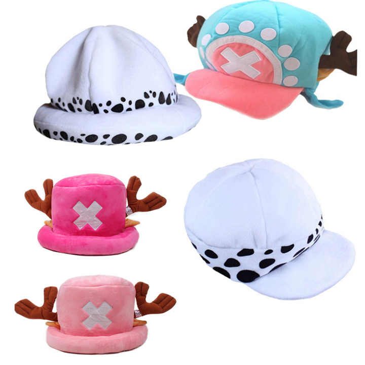 Furry Bucket Hat Anime Luffy Trafalgar Law Sign Skull Head