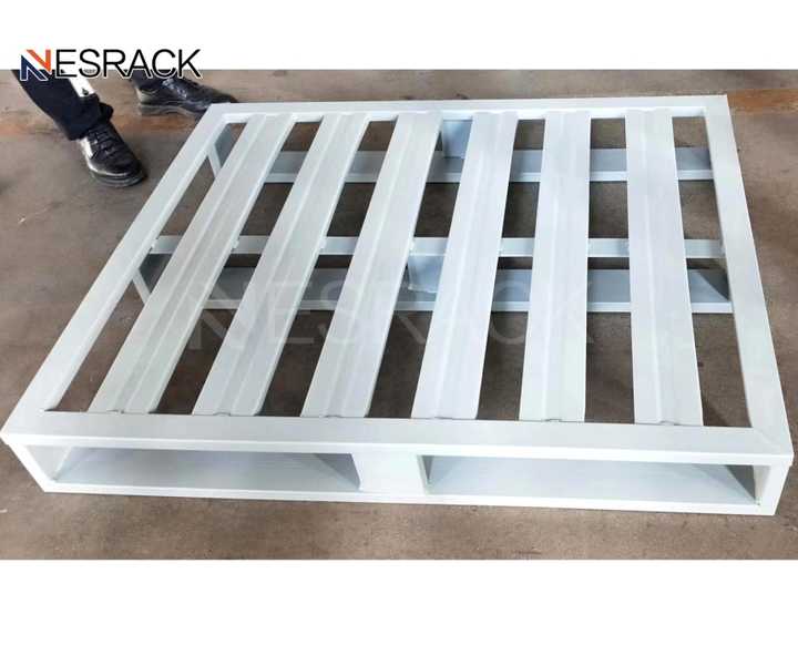 Galvanized Steel Metal Pallet Stacking Cargo Double Face Flat Steel ...