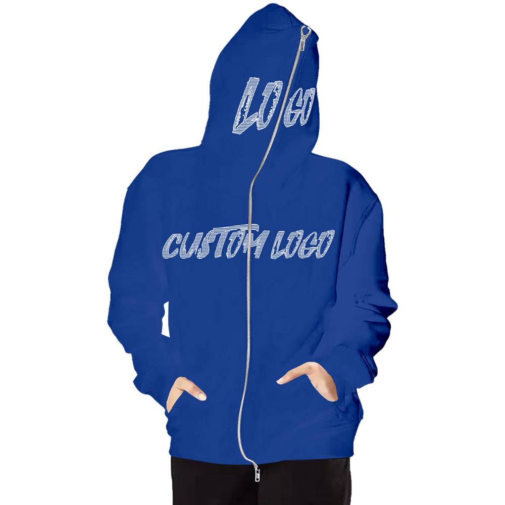 New Design Full Zip Over Face Hoodie for Men - Custom Logo Hip Hop ...