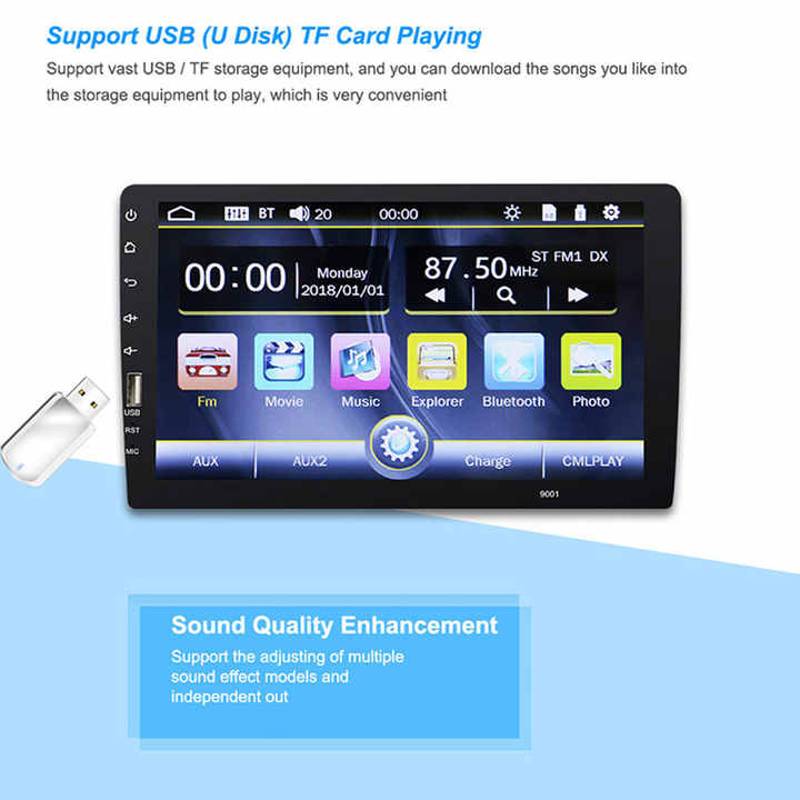 Universal Multimedia Head Unit - 9 Inch Android Radio