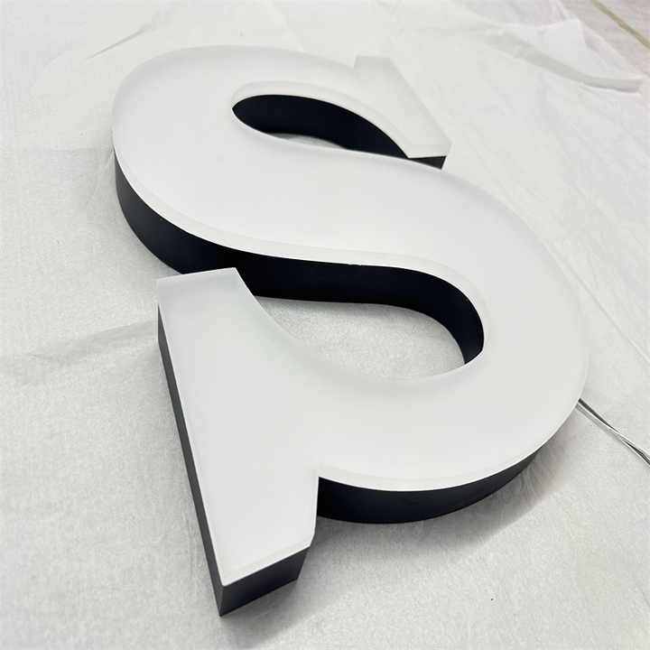 White Acrylic Letter Sign Custom Frontlit Letter Sign Stainless Steel ...