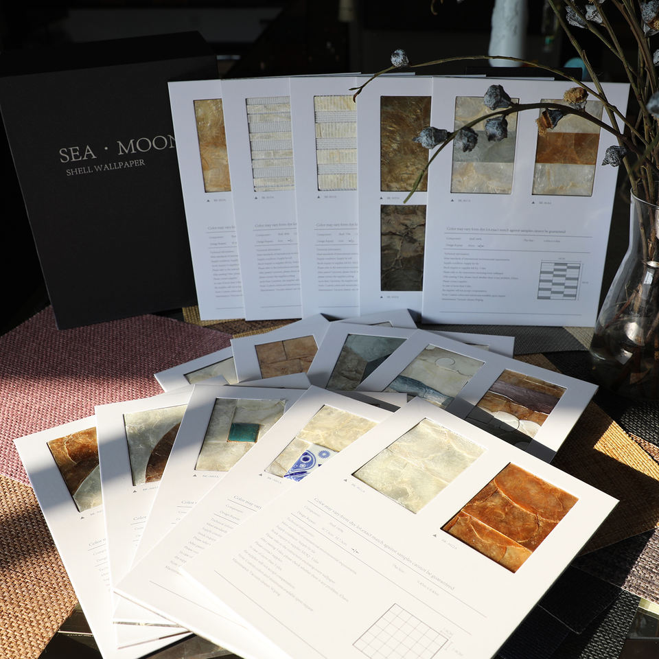 MY WIND 2026 New Sample Book of Luxury 100% Natural Shell Wallpaper ...