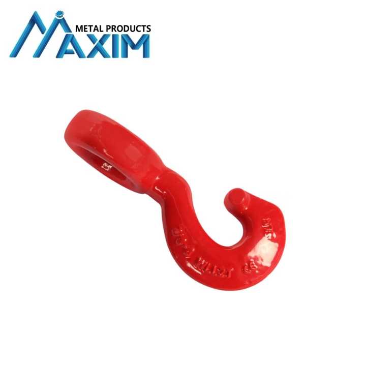 Painted Grade 80 Drop Forged Alloy Steel Twist Eye Choke Hook, Ring Eye ...