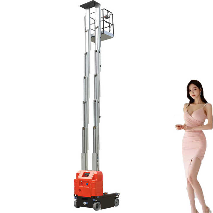 Working Height 6m 8m 10m 12m Mobile Aluminium Work Platform Dual Mast ...