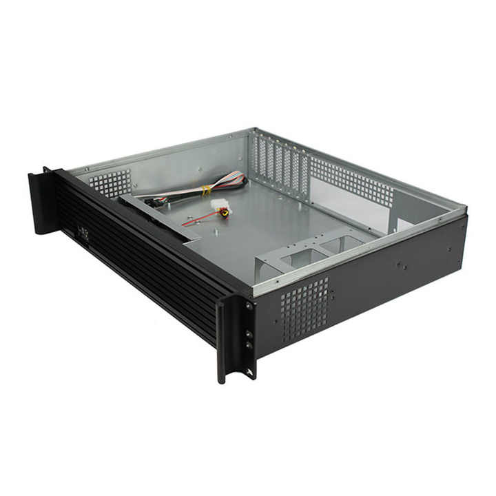 2U ATX Server Case with Side Panel Window & Fan - Tower Server Rack