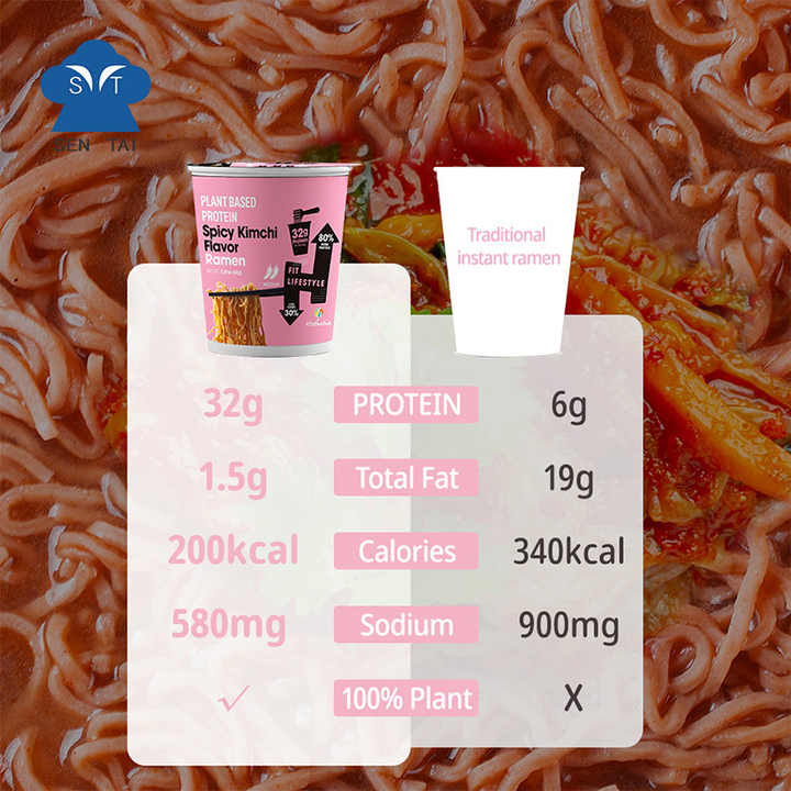High Protein Cup Instant Noodles Air Dried Non Fried Lower Carb Plant ...