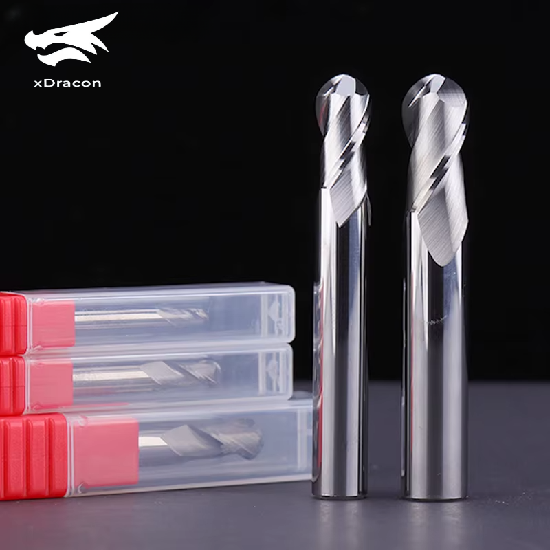 XDracon High Efficiency Aluminum Processing Tool Uncoated Ballnose End ...