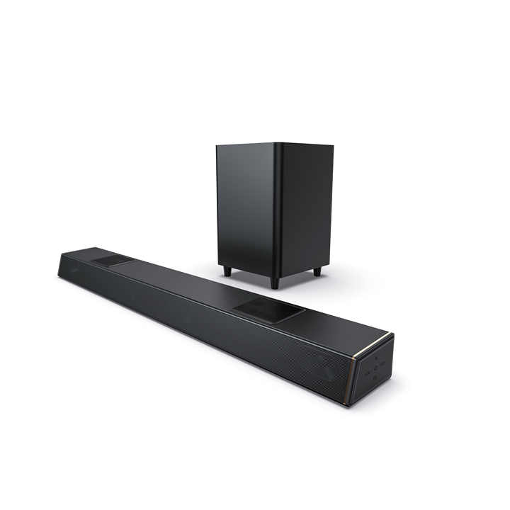 3.1.2ch Wireless Subwoofer Bluetooth Soundbar Black Plastic Home ...