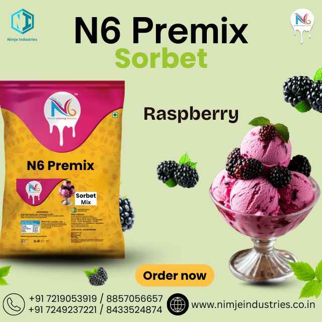 Premix Raspberry Sorbet Ice Cream Powder Mix Multiple Flavours Home ...