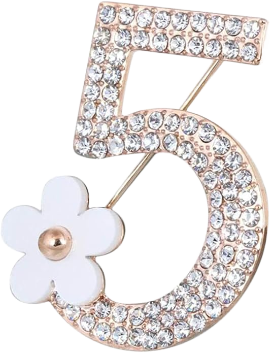 Fashion High-quality Rhinestone Number 5 Pins Luxury Wedding Party ...