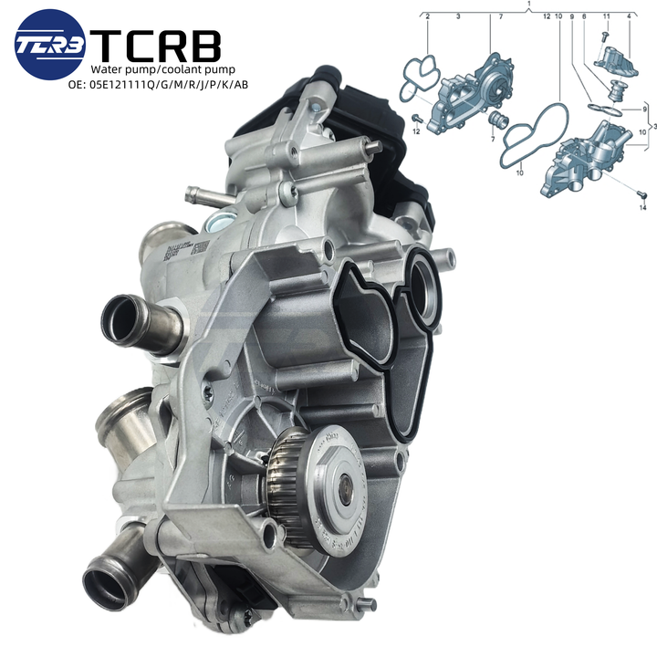 New Engine Water Pump for Skoda Seat A1 A3 Q2 Polo EA211 1.5 TSI L4 ...