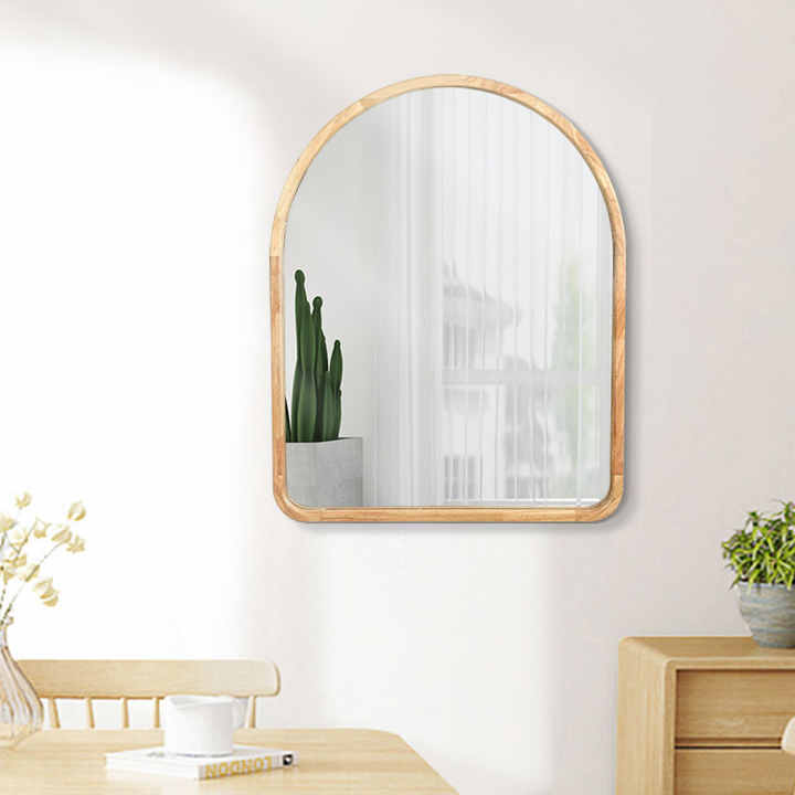 100X80CM Factory Rural Style Indoor Square Wooden Wall Mirrors Large ...