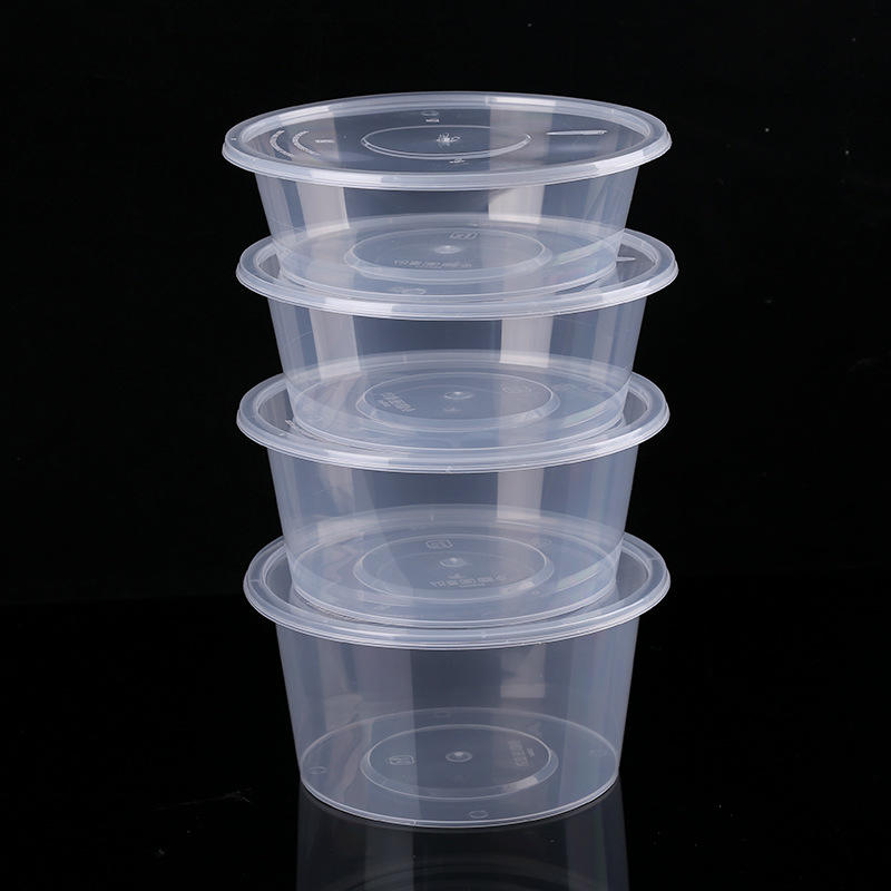 Disposable Plastic Food Container Bowl Hot Sales Disposable Round Food ...