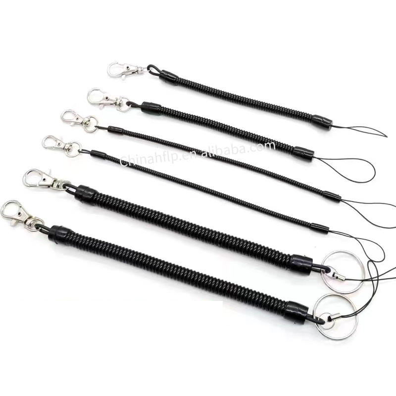 Fishing Retractable Lanyard - Durable Polyester Spring Coil