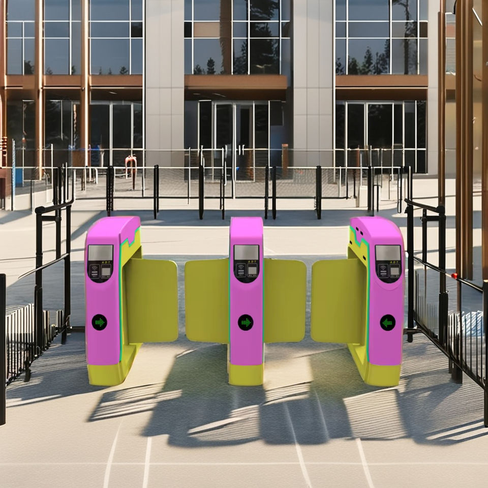 Wan Cartoon Anti Climb Coin Operated Biometric RFID Gate Reader Passage ...