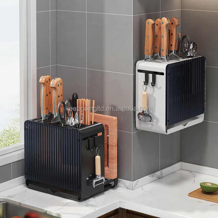 Multi-purpose Wall mounted Kitchen Cutting Board Rack Chopping Board ...