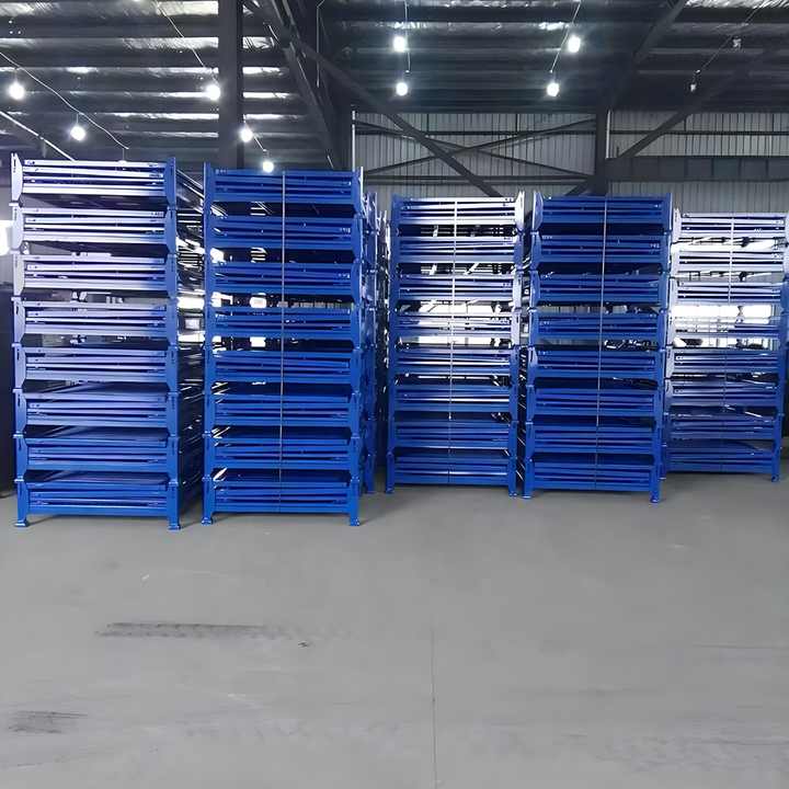 Heavy Duty Folding Metal Container Large Storage Boxes Stackable Tool ...