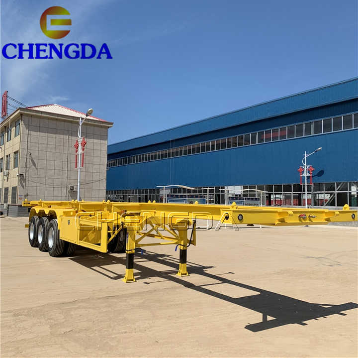 Chengda 20Ft 40ft Container Trailer Chassis Skeleton Trailer Truck Semi Trailer| Alibaba.com