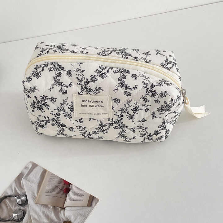 Wholesale Large Capacity Portable Cotton Travel Toiletry Pouch Black ...
