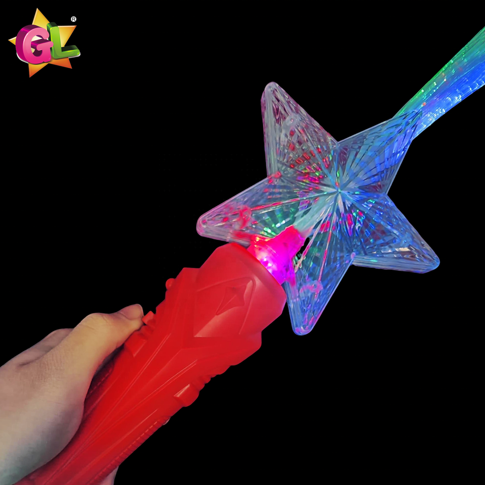 Trending Product 2026 Star Fiber Optic Spinner Wand with Magic Ball ...