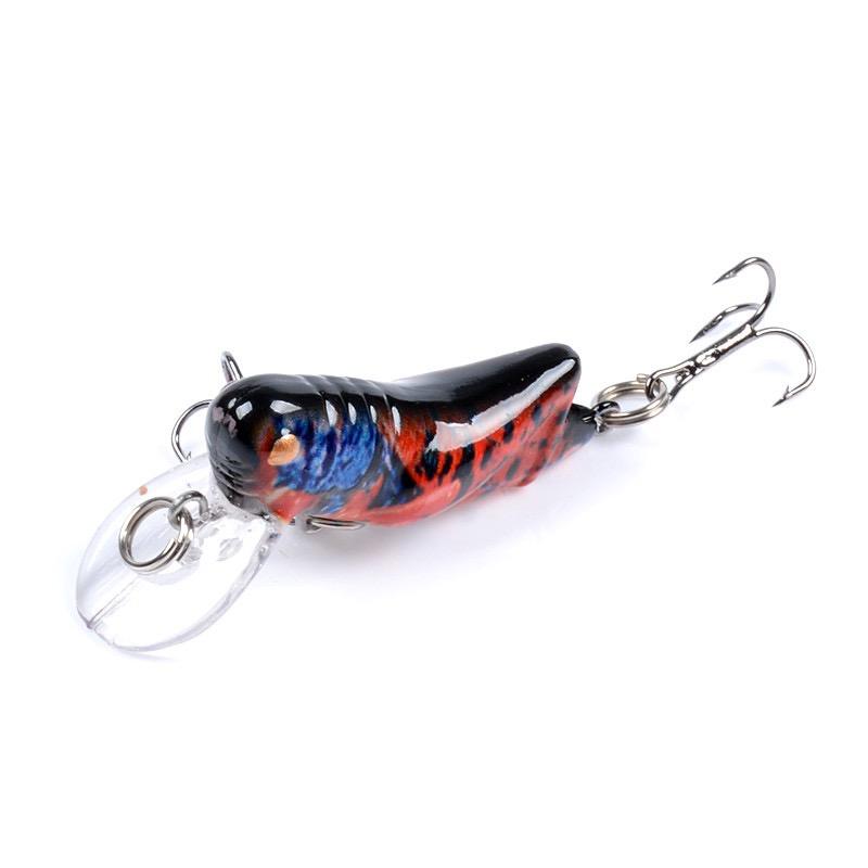 Inno K001 Plastic & Metal Spinner Lure with Feather Fly Cricket Cicadas ...