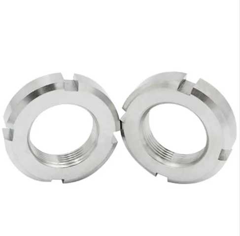 China Factory Wholesale Stainless Steel Round Slotted DIN981 Stop Nut ...