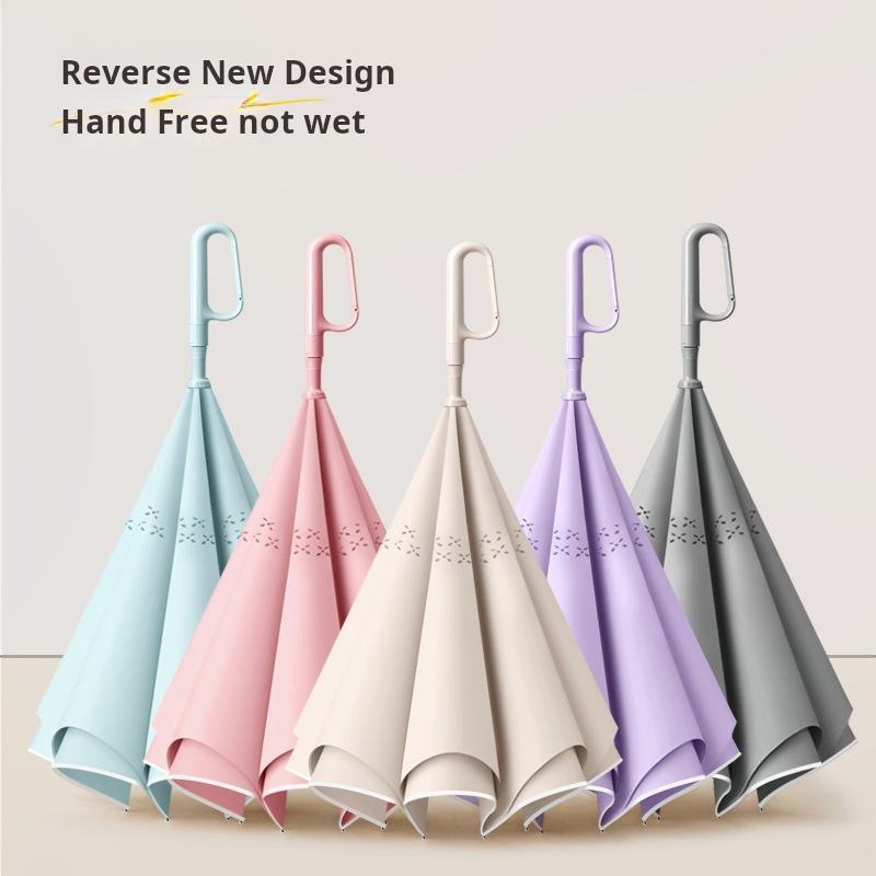 LM-L Double-Layer Reverse Umbrella Long Handle AUTO Control Reinforced ...