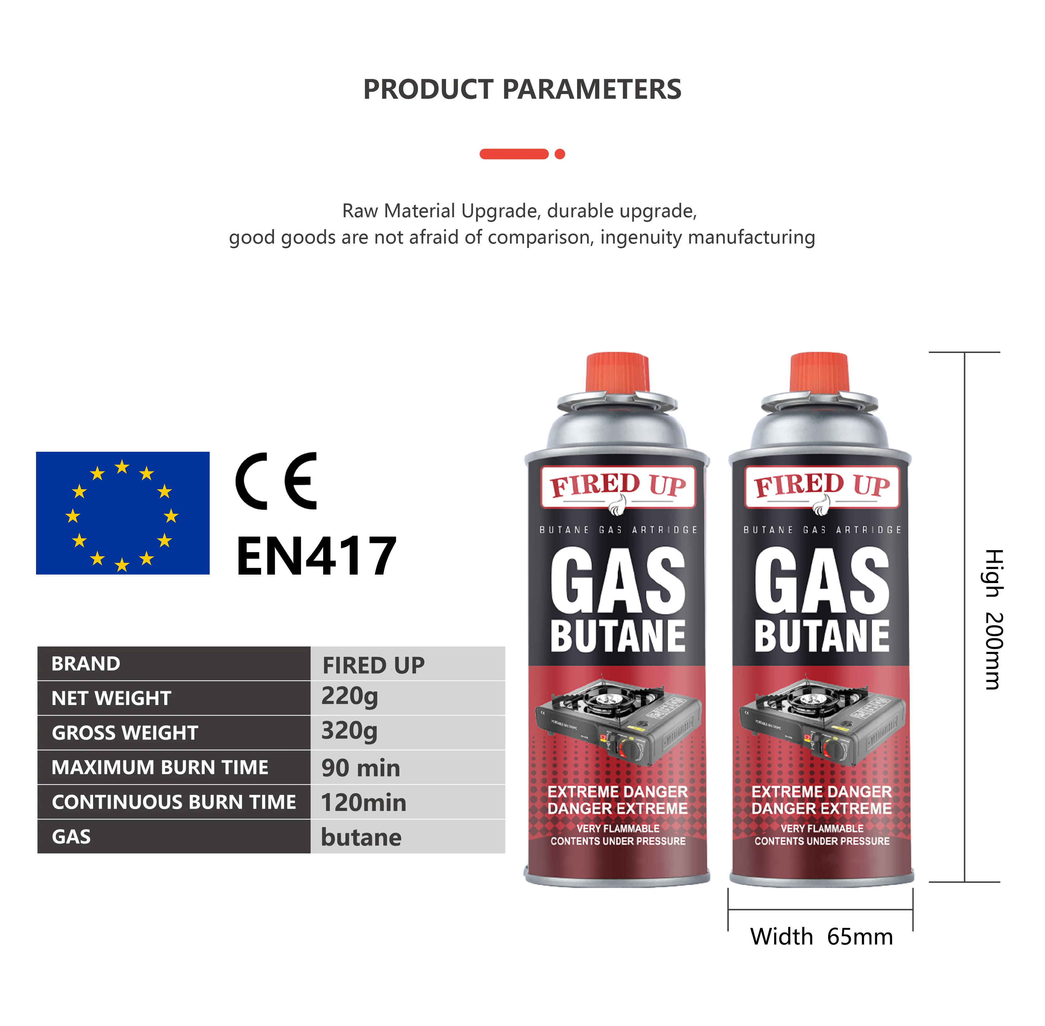 Gas Cartridges 220g Outdoor Bbq Stove Butane Gas 227g Suppliers