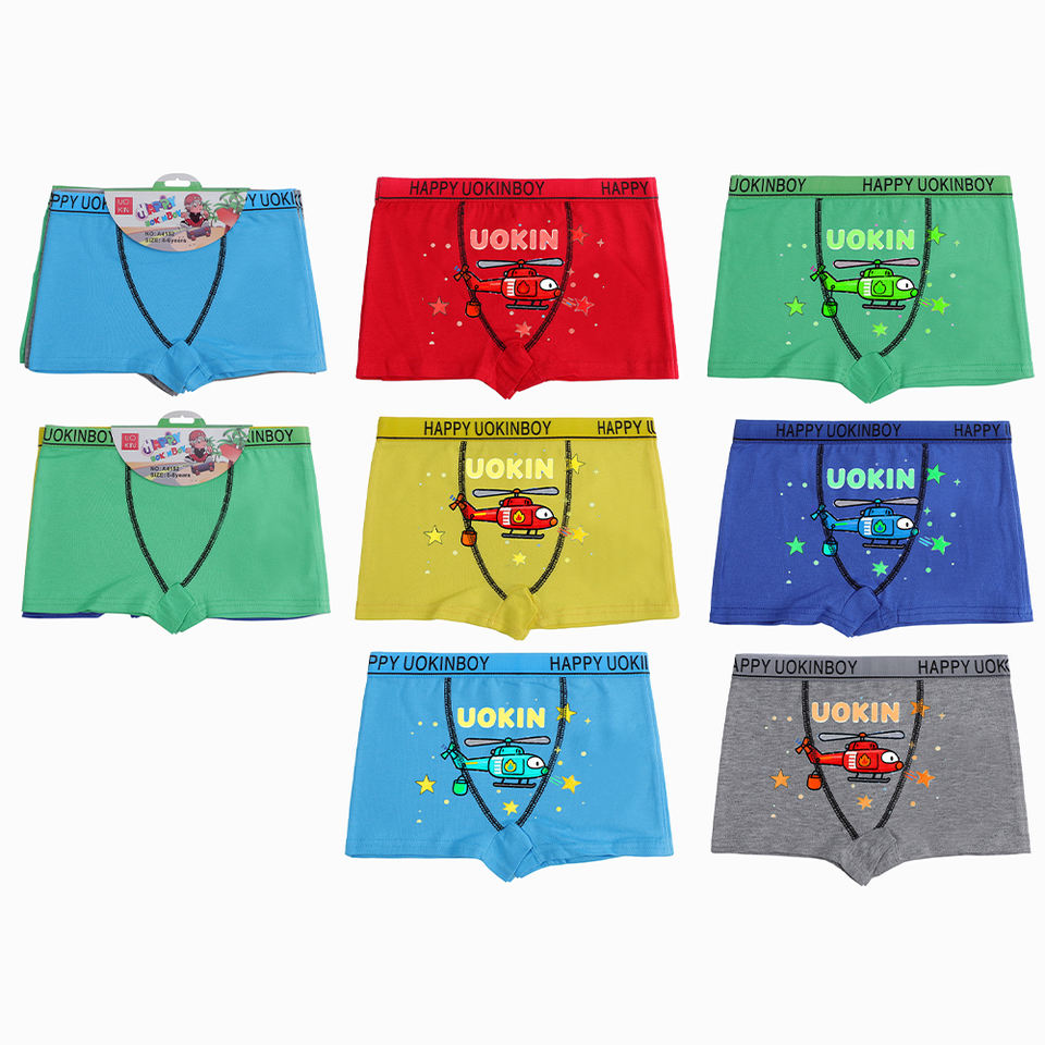 ODM Kids Cotton Animal Print Breathable Boxer Shorts Underwear-Custom ...