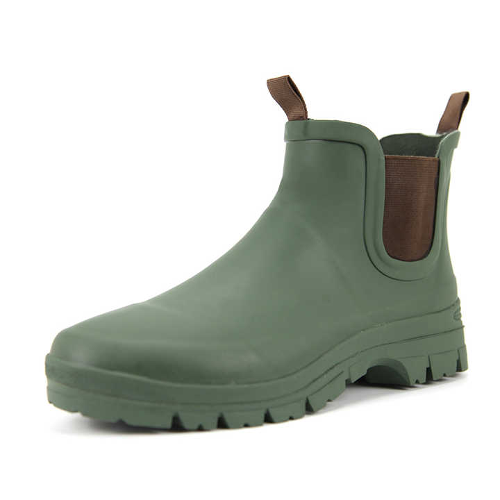 Natural Rubber Popular Men's Ankle Rain Boots Waterproof Rubber Short ...